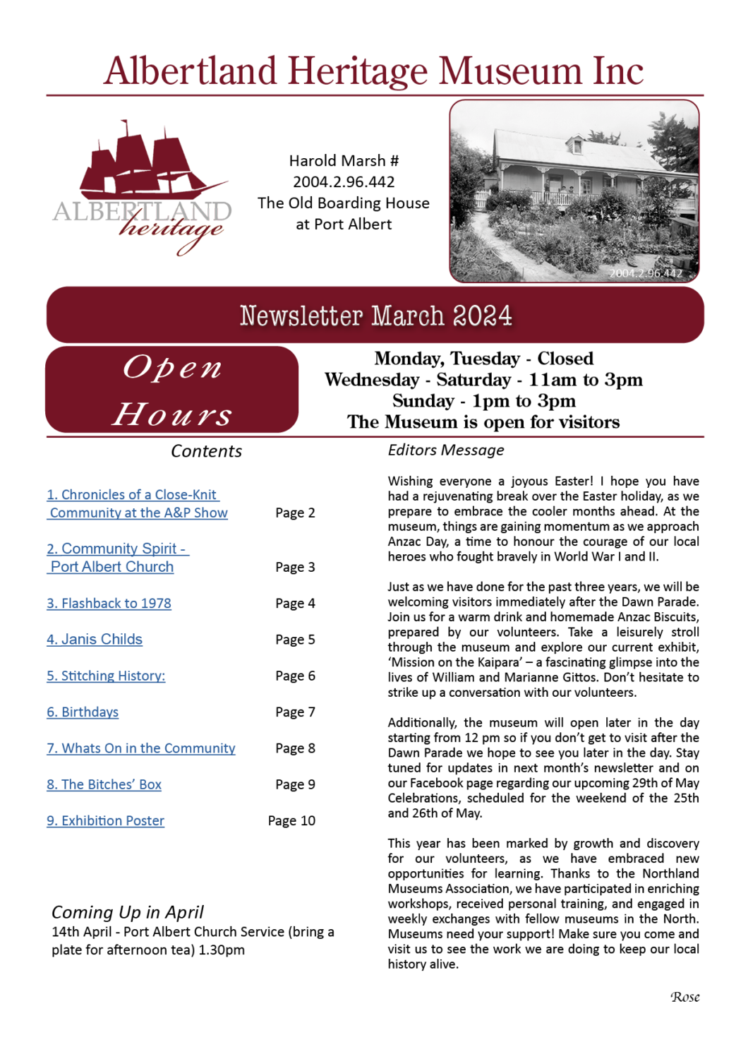 Things to see and Places to stay in the area - Albertland Heritage Museum